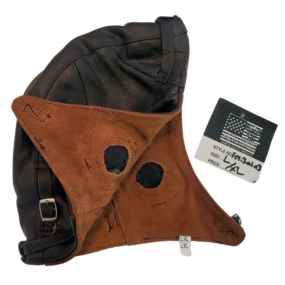 Black Leather WWII Aviator Style Motorcycle Helmet – Roadkill Customs