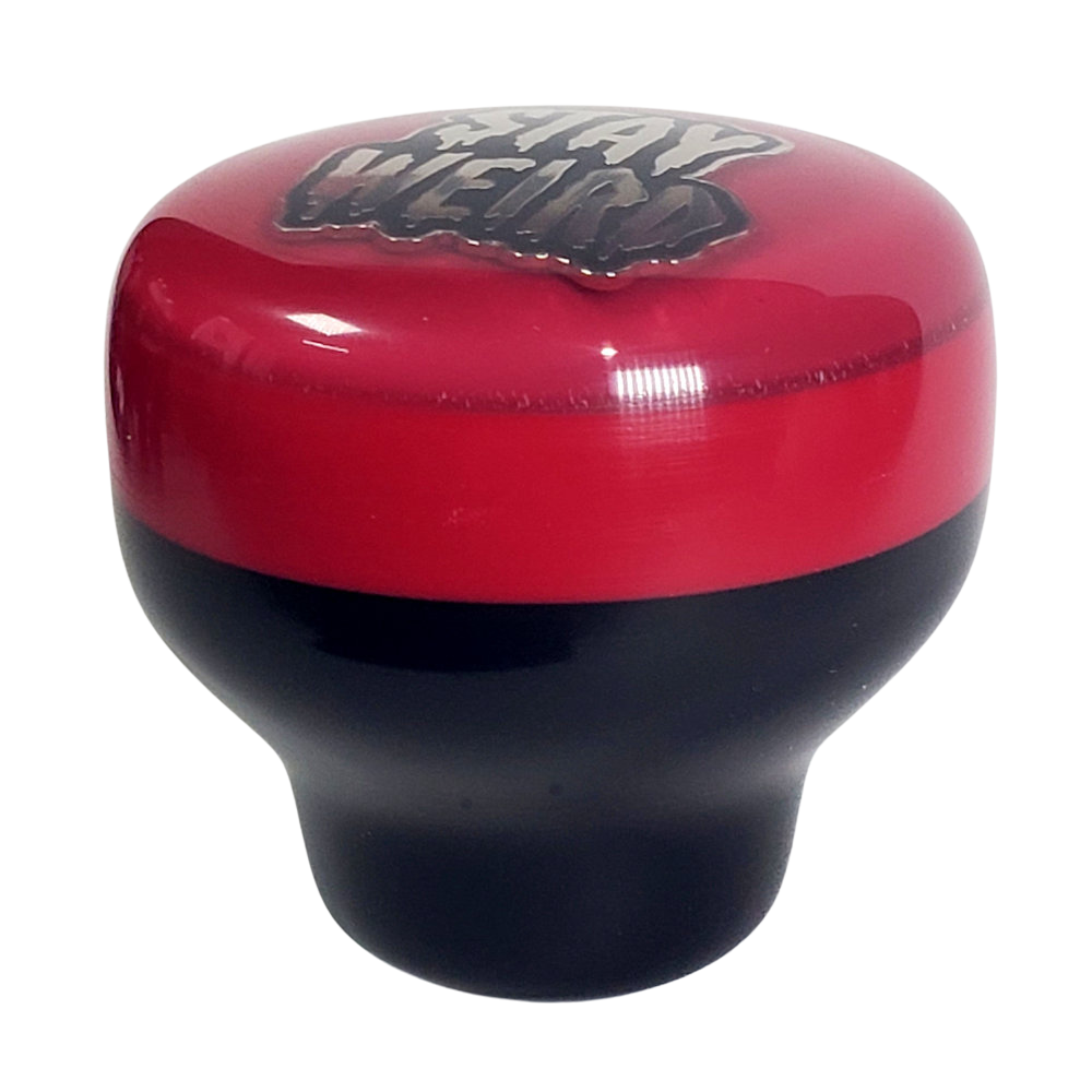Stay Weird Shift Knob ~ Red and Black – Roadkill Customs
