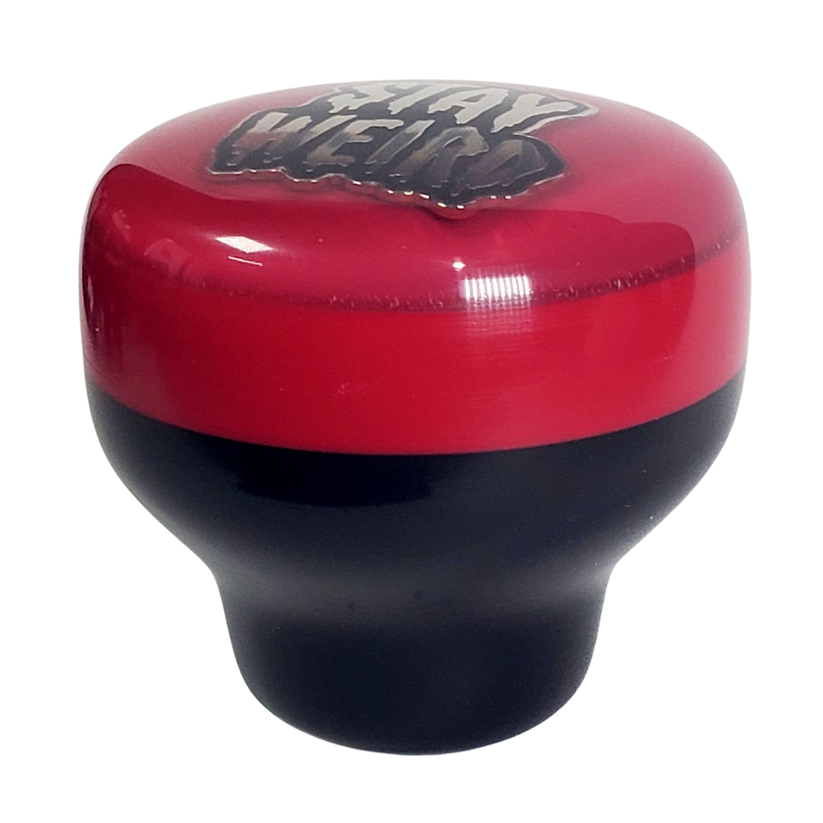 Stay Weird Shift Knob ~ Red and Black – Roadkill Customs